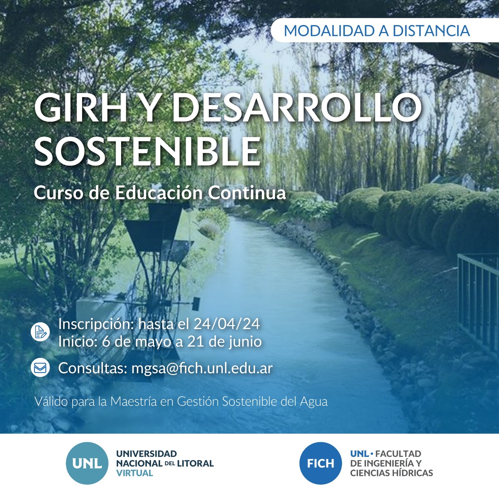 Están abiertas las inscripciones al curso sobre GIRH y Desarrollo ...